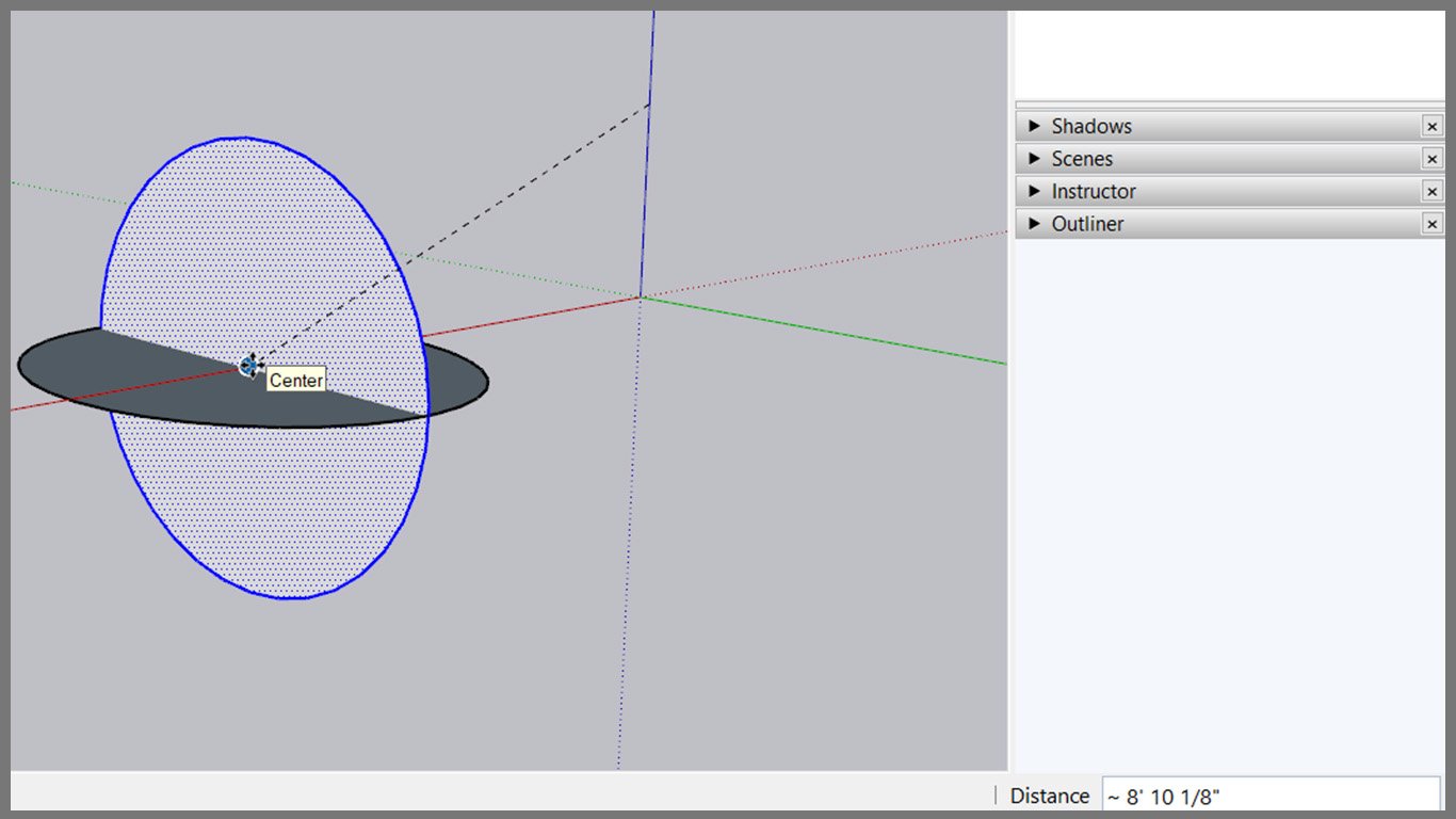 How to create a Sphere in Sketchup 2021